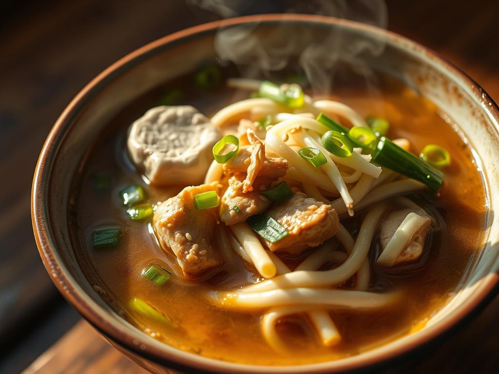 So machst du leckere Udon Suppe mit Huhn